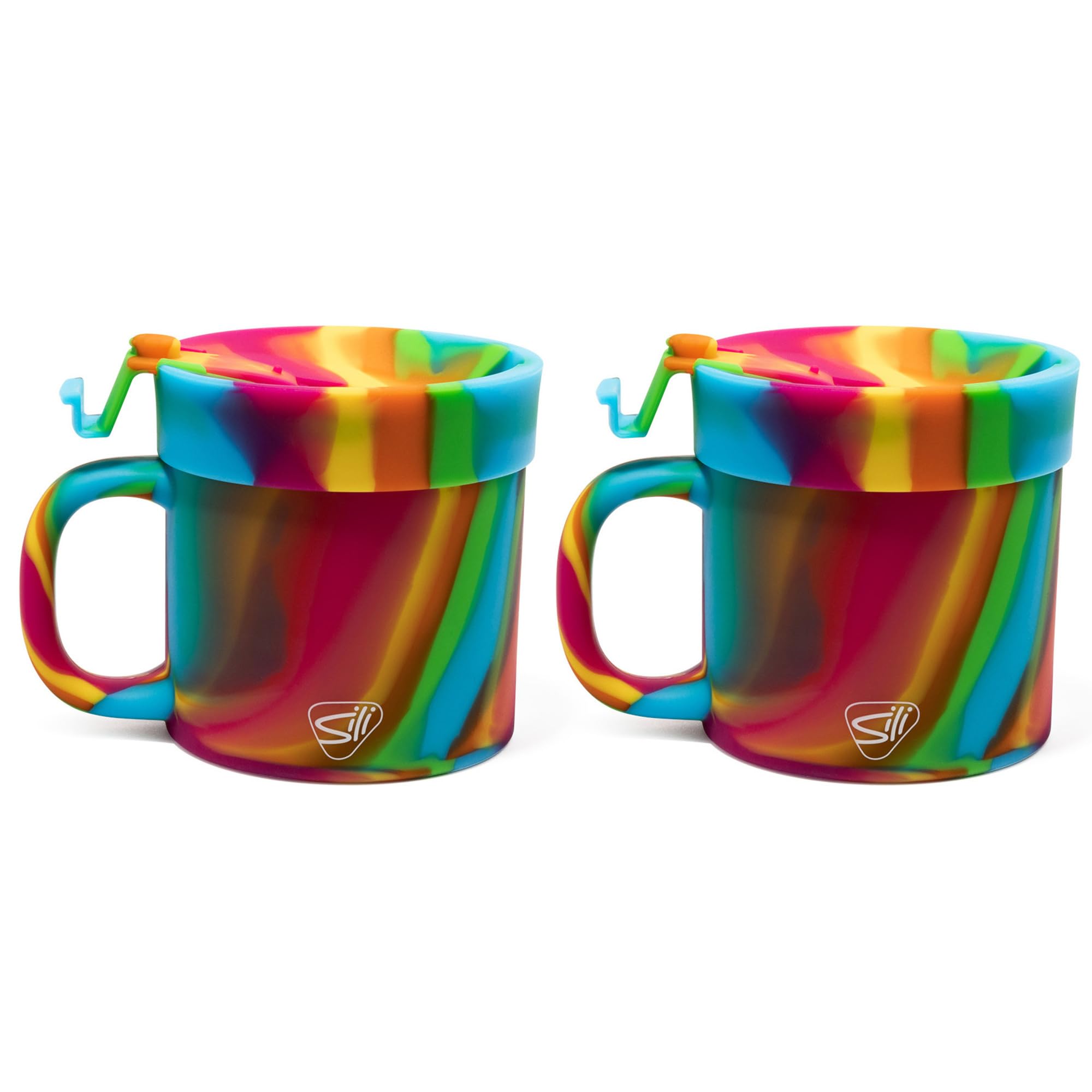 Amazon.com: Silipint: Coffee Mug 16oz: 2 Pack - Hippie Hops - Silicone ...