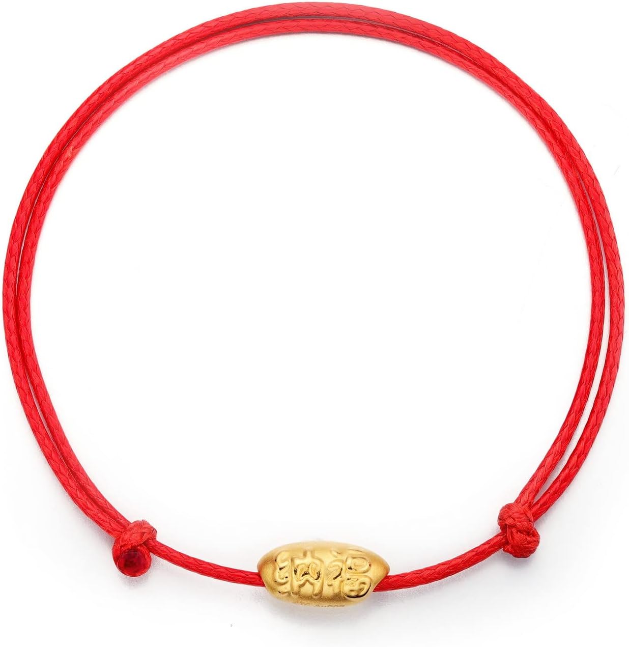Amazon.com: CHOW TAI FOOK 999 24K Pure Gold Rice String Bracelet ...