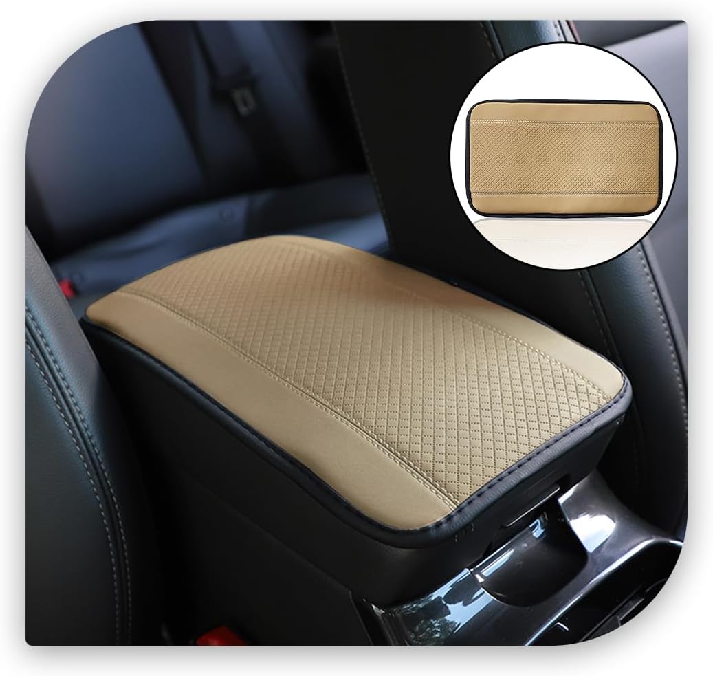 Amazon.com: Kewucn Car Center Console Pad, PU Leather Auto Armrest ...