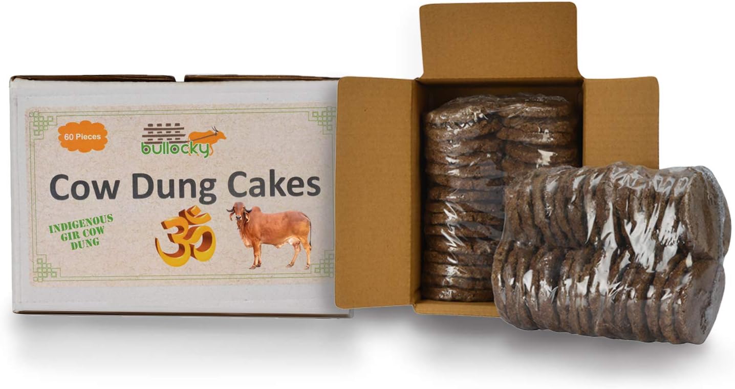 Produng Organic Products Cow Dung Uple | Desi cow dung cake for pooja ...