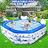 Amazon.com: StarOcean Inflatable Pool with Lights, Solar Inflatable ...