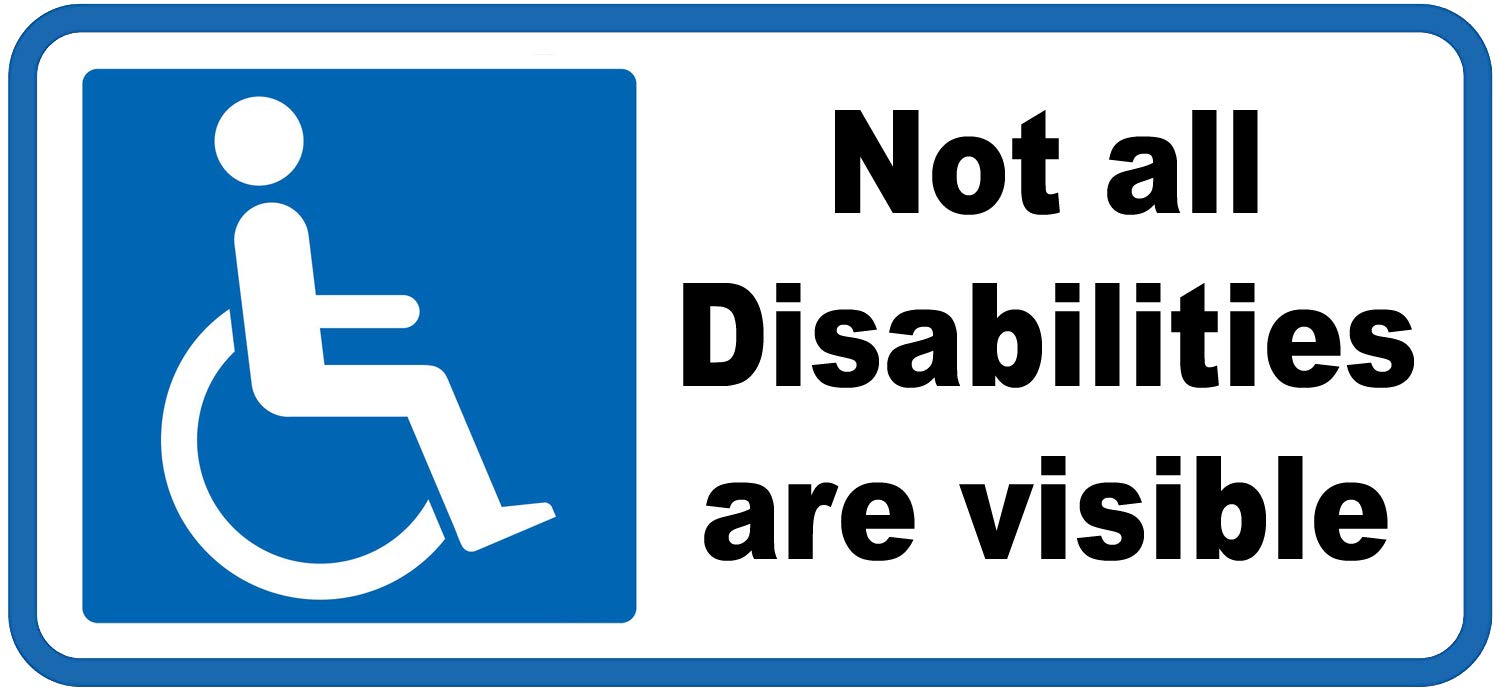 Buy PRO CUT GRAPHICS - 1 x Not All Disabilities are Visible - Disabled ...