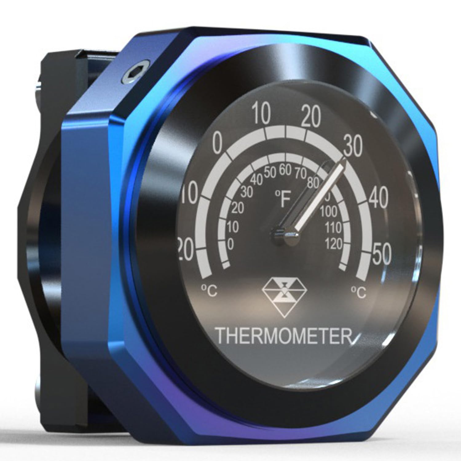Motorcycle Handlebar Clock Thermometer Compass THERMOMETER UNITECH