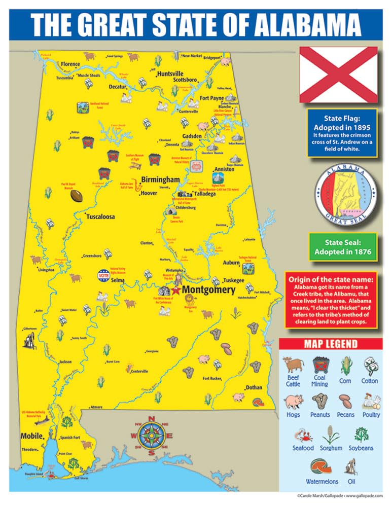 Birmingham Alabama State Map
