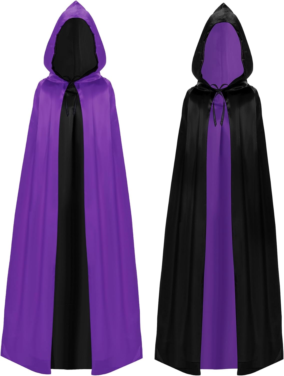 Amazon.com: Fengek Halloween Reversible Hooded Cloak 3.28 Ft Unisex ...