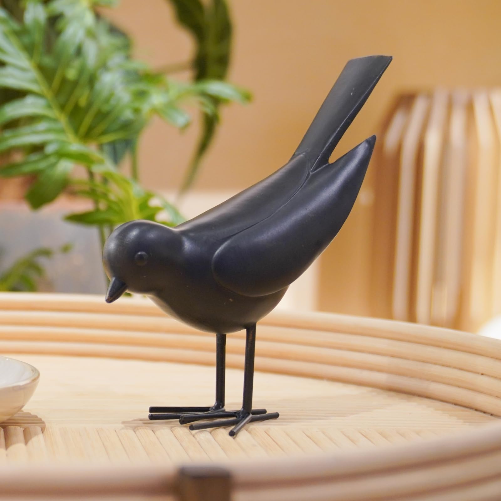 Amazon.com: Bird Figurines Book Shelf Decor - Resin Bird Statue with ...