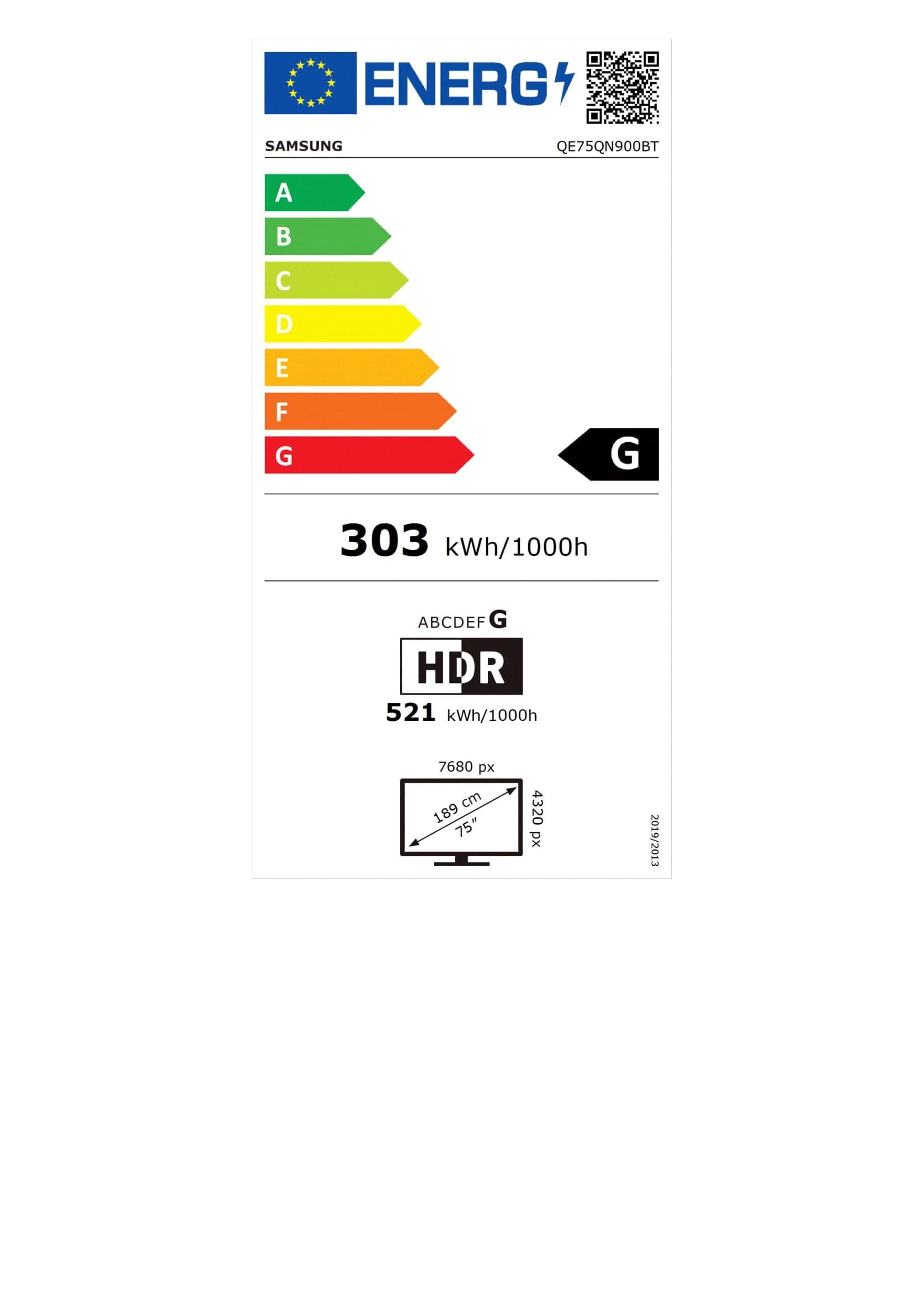 Samsung TV 75" QE75QN900BTXZT NEO QLED 8K, Quantum Matrix Pro, mini LED ...