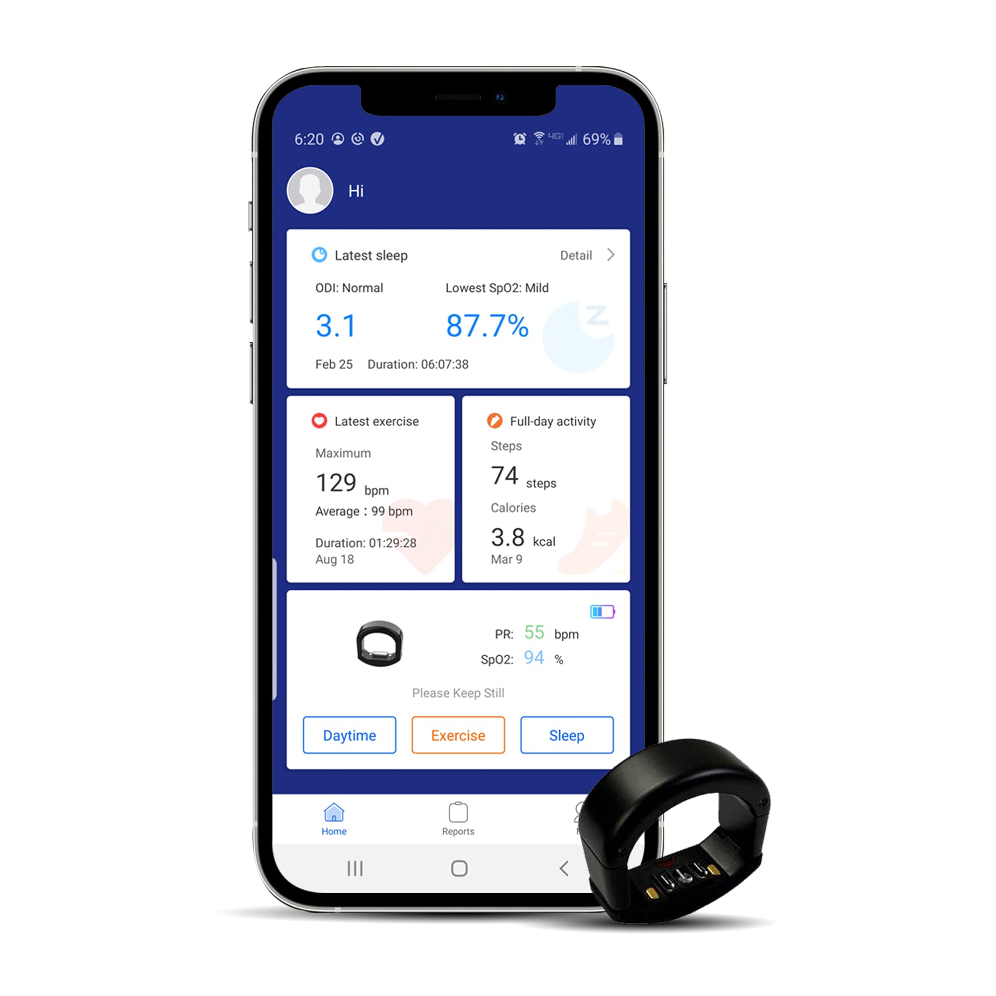 BodiMetrics CIRCUL Sleep And Fitness Ring Tracks Heart Rate Steps