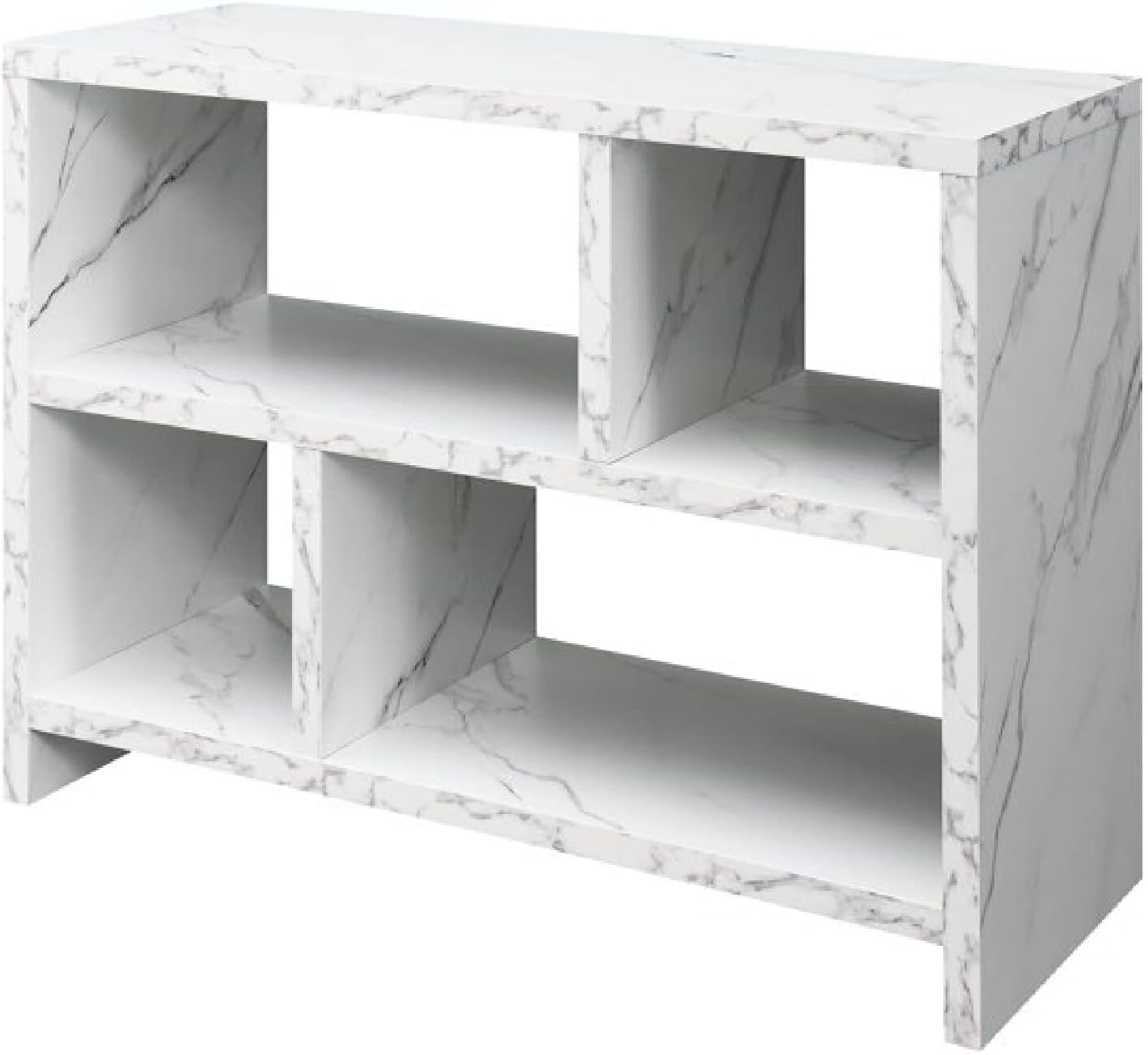 Amazon.com: Console 3 Tier Bookcase, White Faux Marble : Home & Kitchen