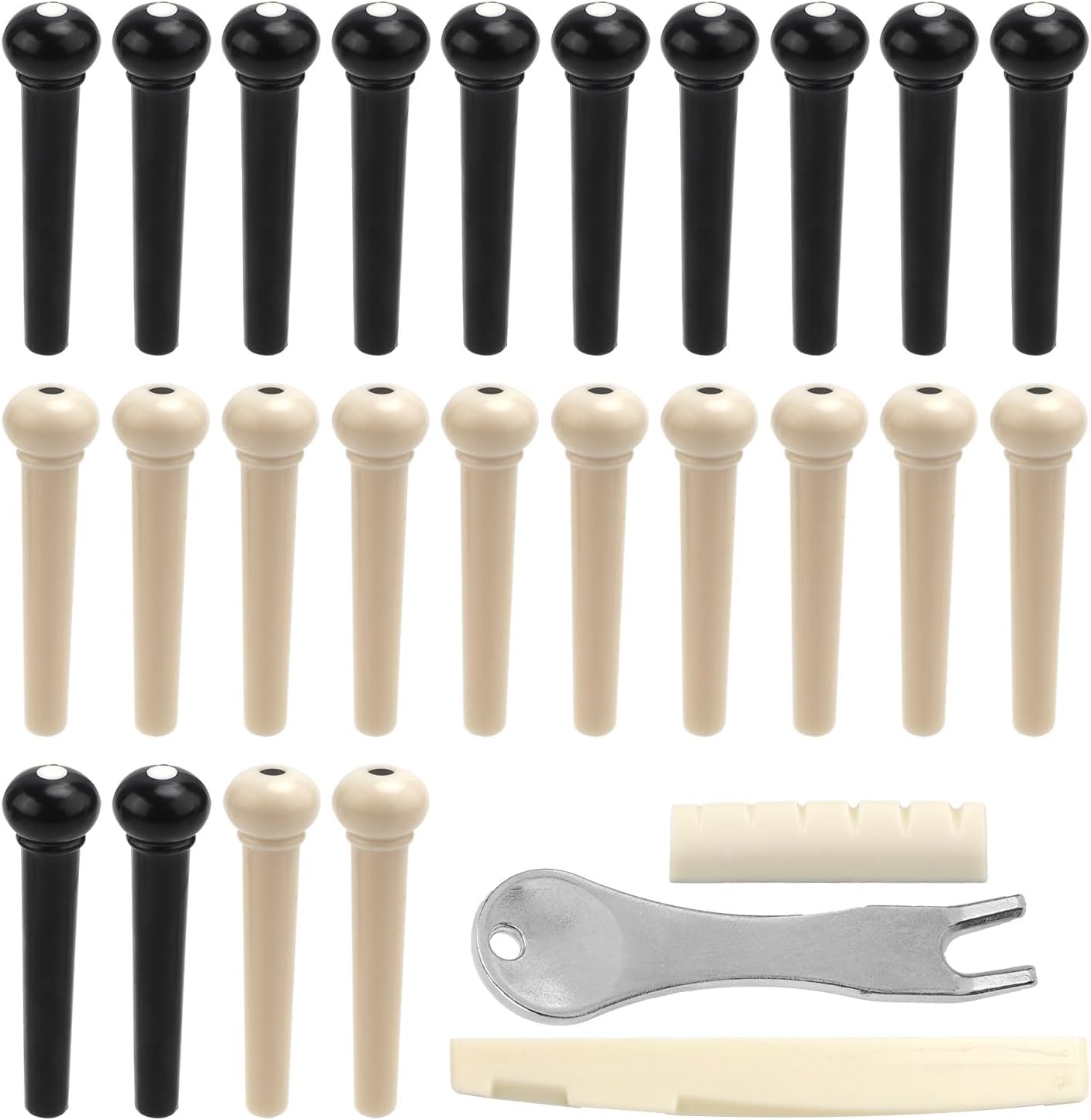 Amazon.com: Viemior 12pcs Acoustic Guitar Bridge Pins, Guitar String ...