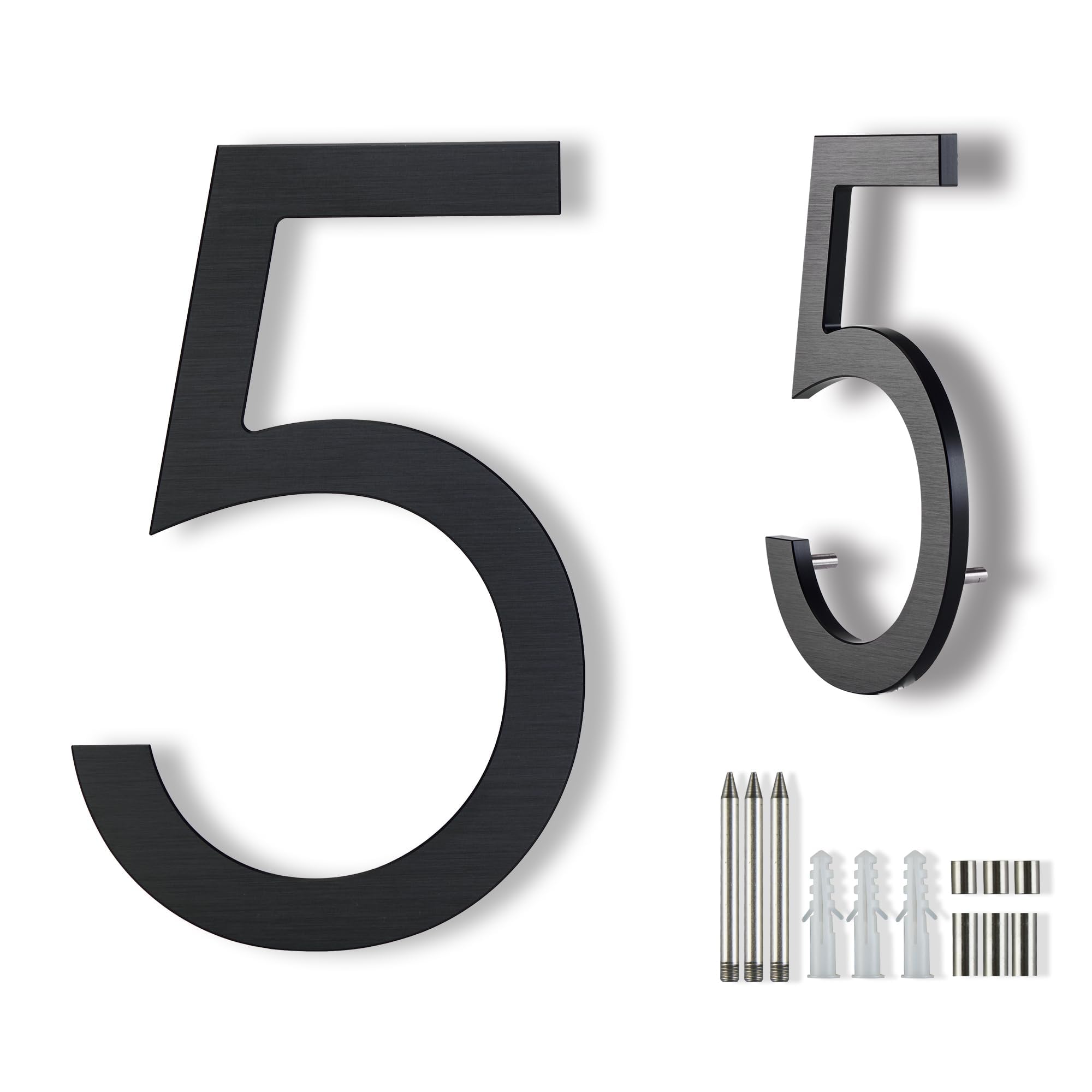 20cm Black House Numbers For Outside,Metal House Number Signs Floating ...
