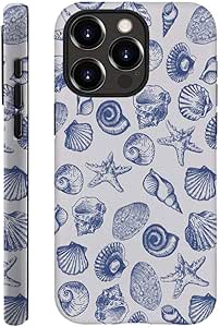 Amazon.com: DAIZAG Case Compatible with for iPhone 14 Pro Max,Cute Blue Seashell Phone Case for ...