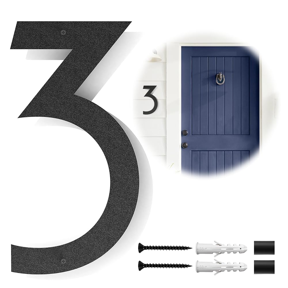 Snapklik.com : Ukontagood 12 Inch Modern Floating House Numbers For Outside