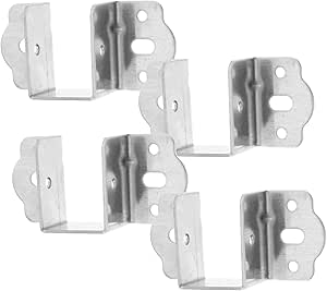 Homoyoyo 4pcs U Shaped Bed Frame Support Brackets Stainless Steel Bed ...