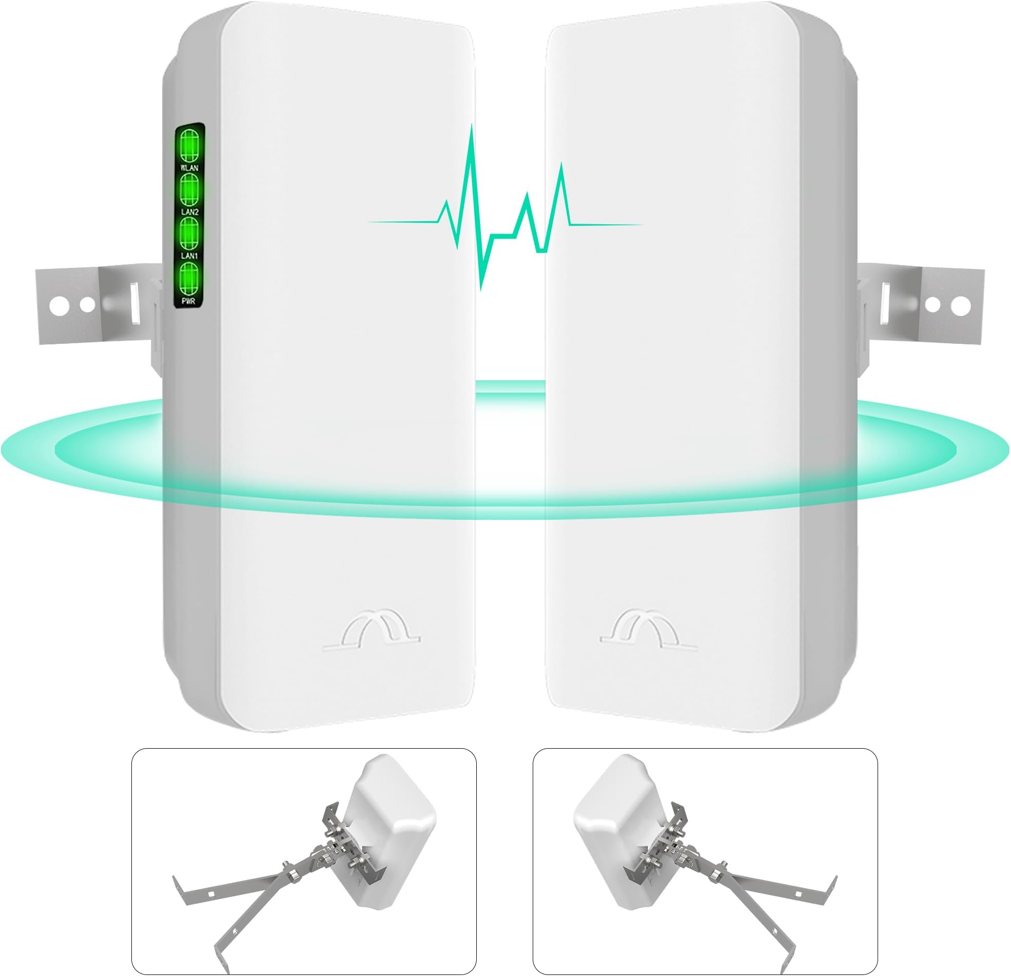 Amazon.com: Wireless Bridge Point to Point Outdoor 5KM+3KM 2Packs, 5 ...