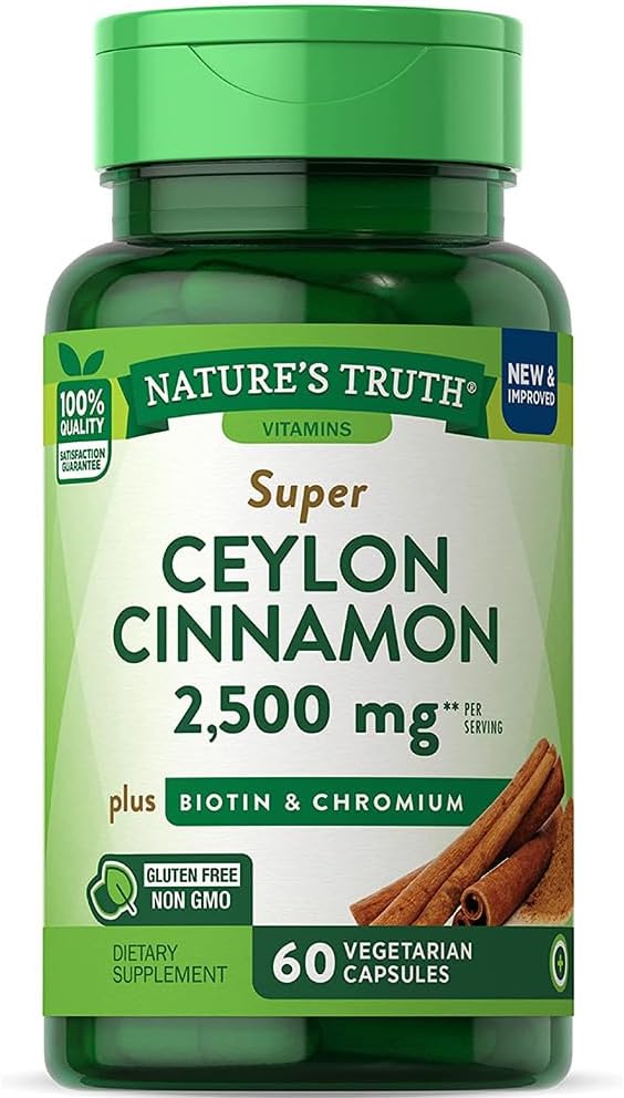 Amazon.com: Nature's Truth Super Cinnamon plus Biotin & Chromium Quick ...
