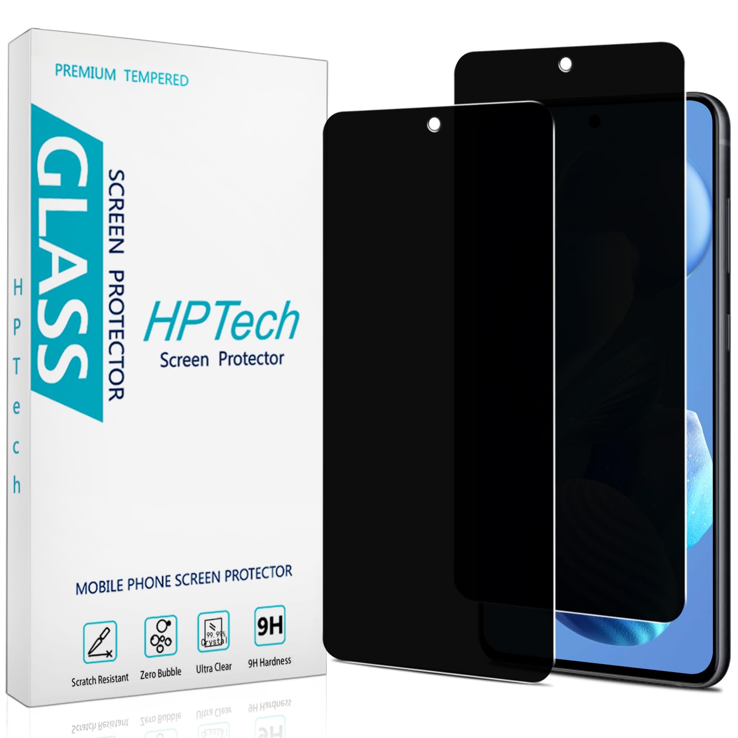 Amazon.com: HPTech (2 Pack) Privacy Screen Protector Designed for ...