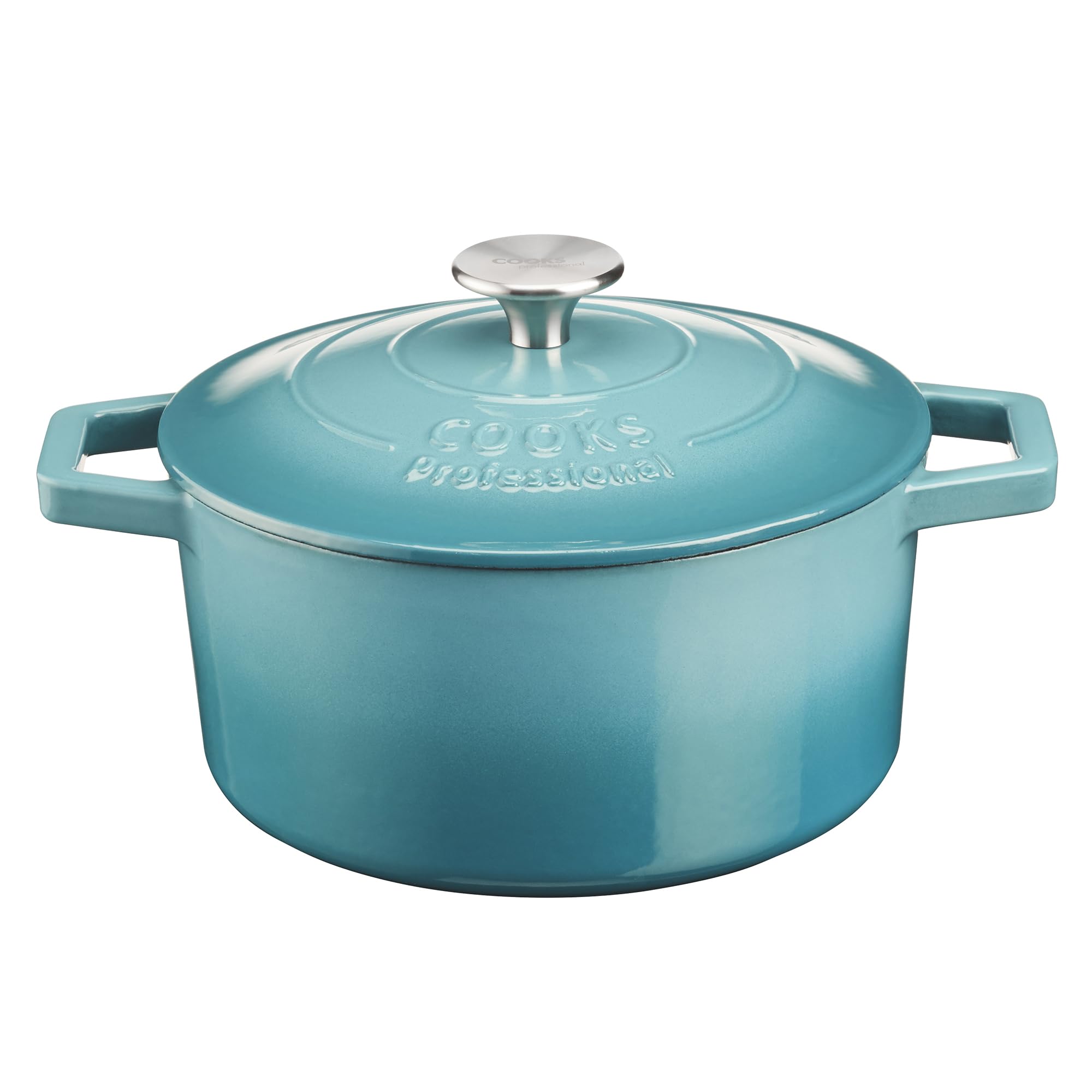 Cooks Professional Cast Iron Casserole with Lid 20cm | 2.8L Capacity ...