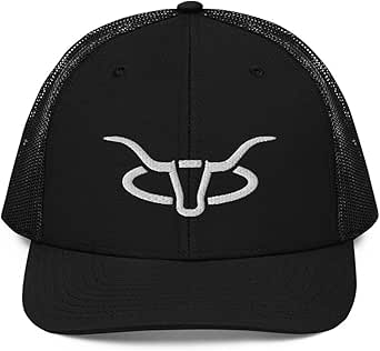 Cattle Creek Ranch Horns Logo Western Trucker Hat, Trendy Mens Hats ...