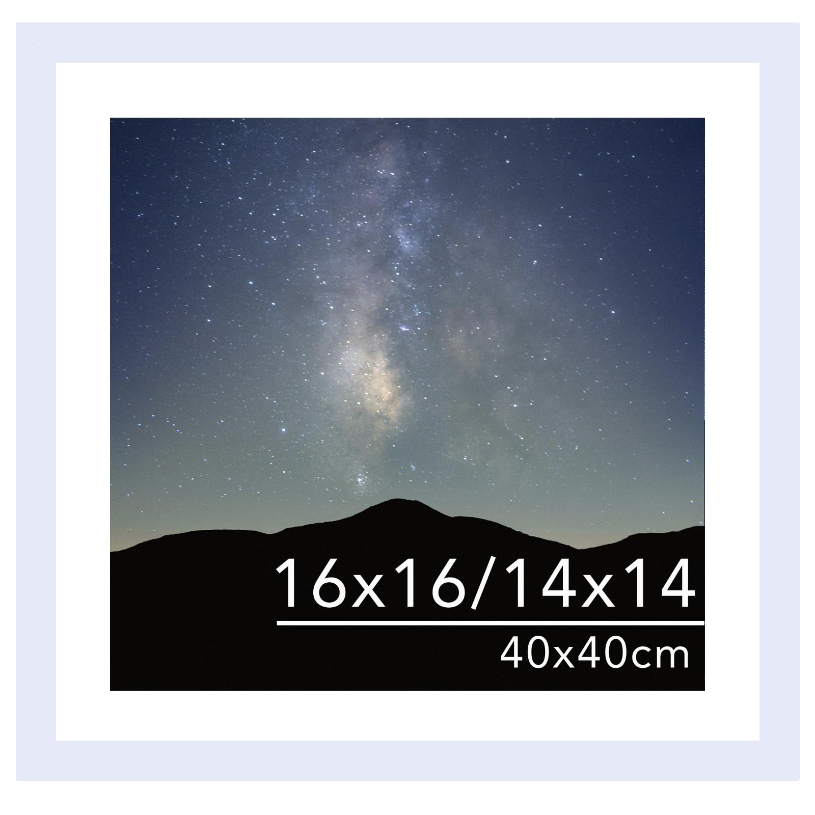 Amazon.com - JCJMY 16x16 Picture Frame White with 14x14 Mat for 40 x ...