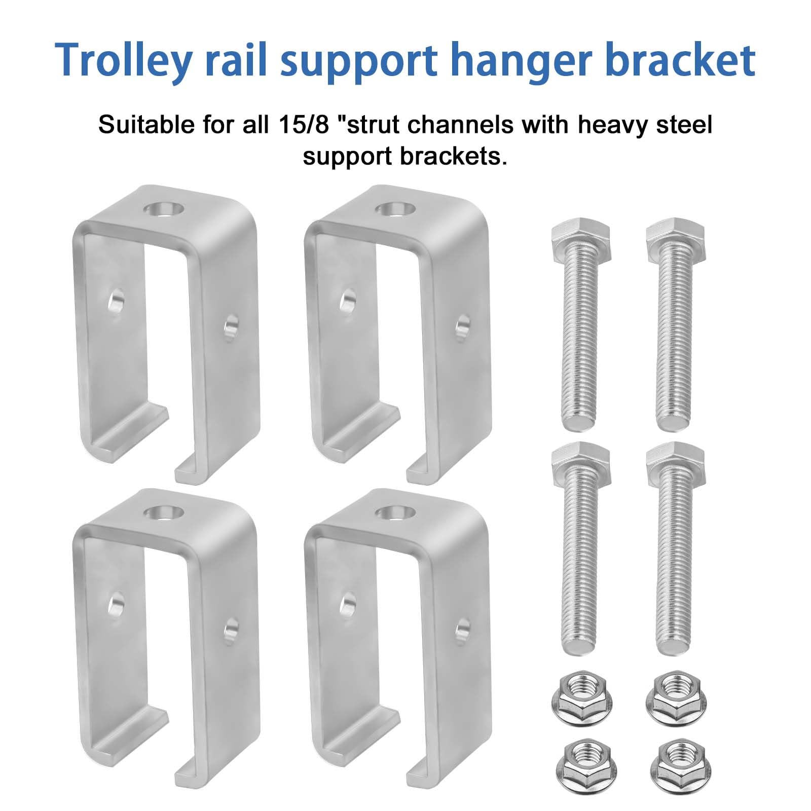 Snapklik.com : Strut Channel Trolley Track Hanger Bracket ,1200 LB Load ...