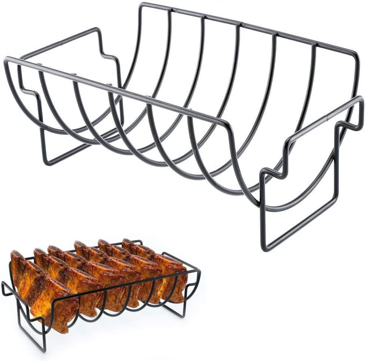 Amazon.com: KUNANG BBQ Rib Racks for Smoking,Turkey Roasting Rack Roast ...