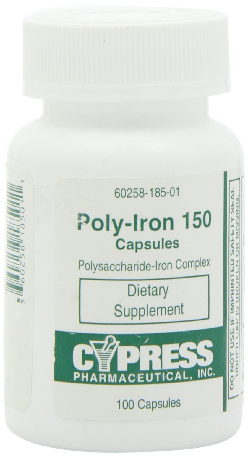Amazon.com: Dietary Supplement - Poly Iron Capsules 150 mg (100 caps ...