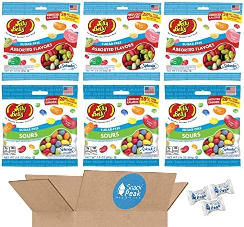 Amazon.com : Jelly Belly Sugar Free Jelly Beans Snack Peak Variety Gift ...