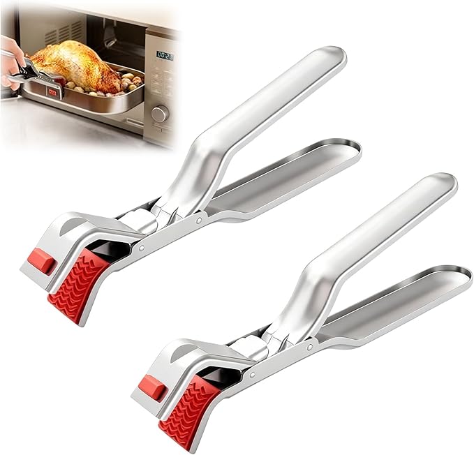 Amazon.com: 2Pcs Stainless Steel Hot Plate Gripper Clips - Multi ...
