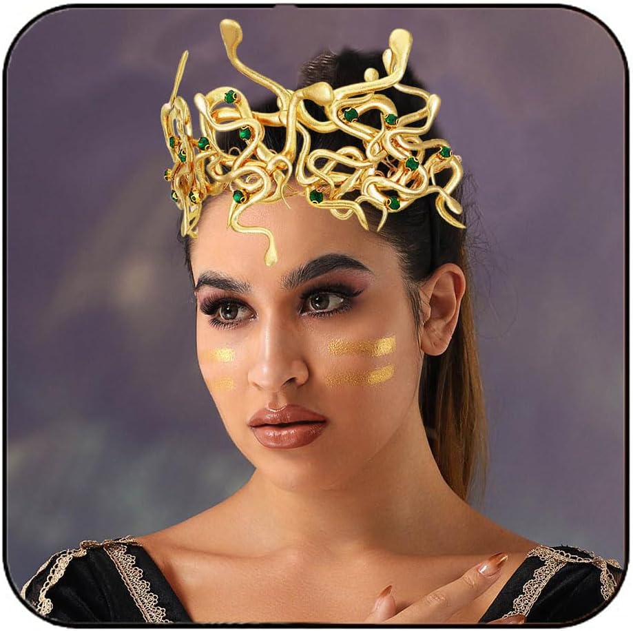 Amazon.com: Bartosi Medusa Snake Headband Greek Goddess Headdress ...