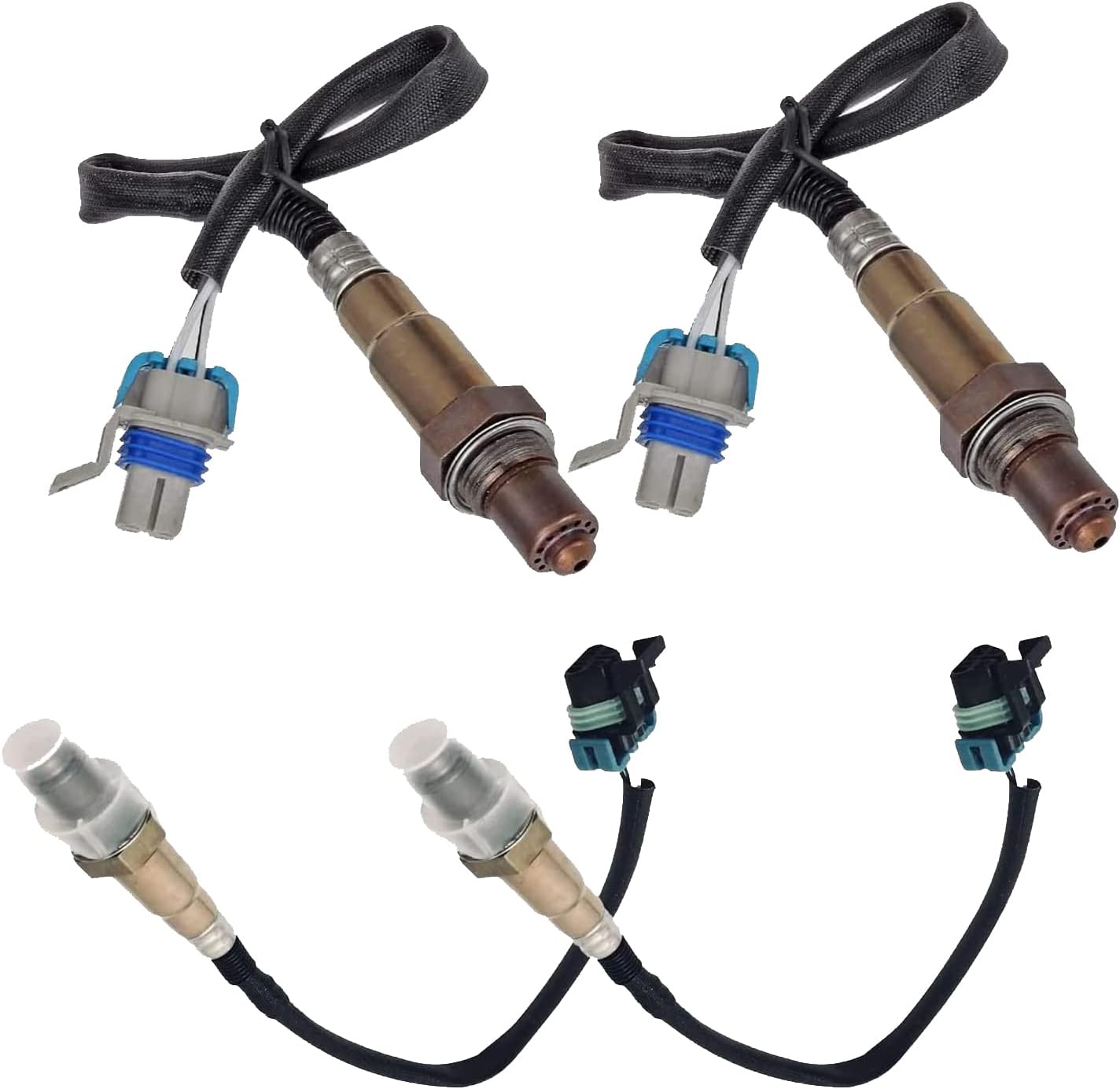 Amazon.com: 2 Pairs Upstream and Downstream Oxygen Sensors Compatible ...
