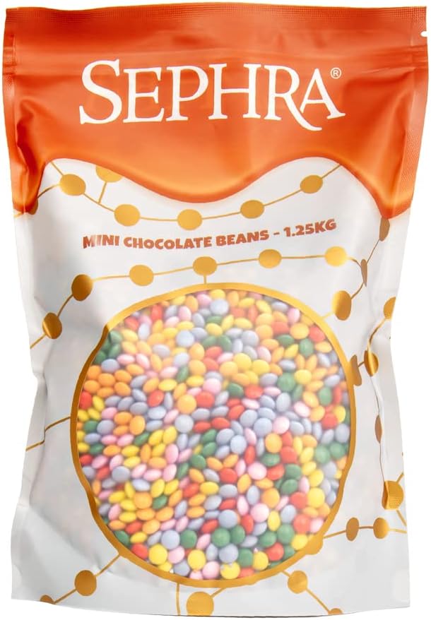 Sephra Mini Chocolate Beans (1.25kg) – Colourful Candy Coated Choc ...