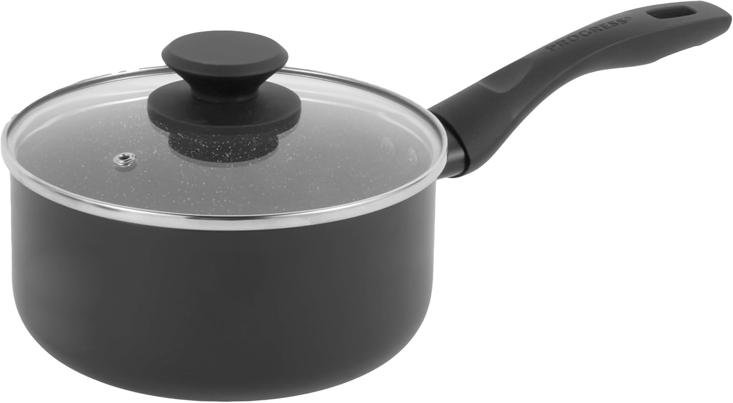 Progress BW12908EU7 Marble Ceramic 18 cm Saucepan with Lid – Non-Stick Cooking Pot with Metallic ...