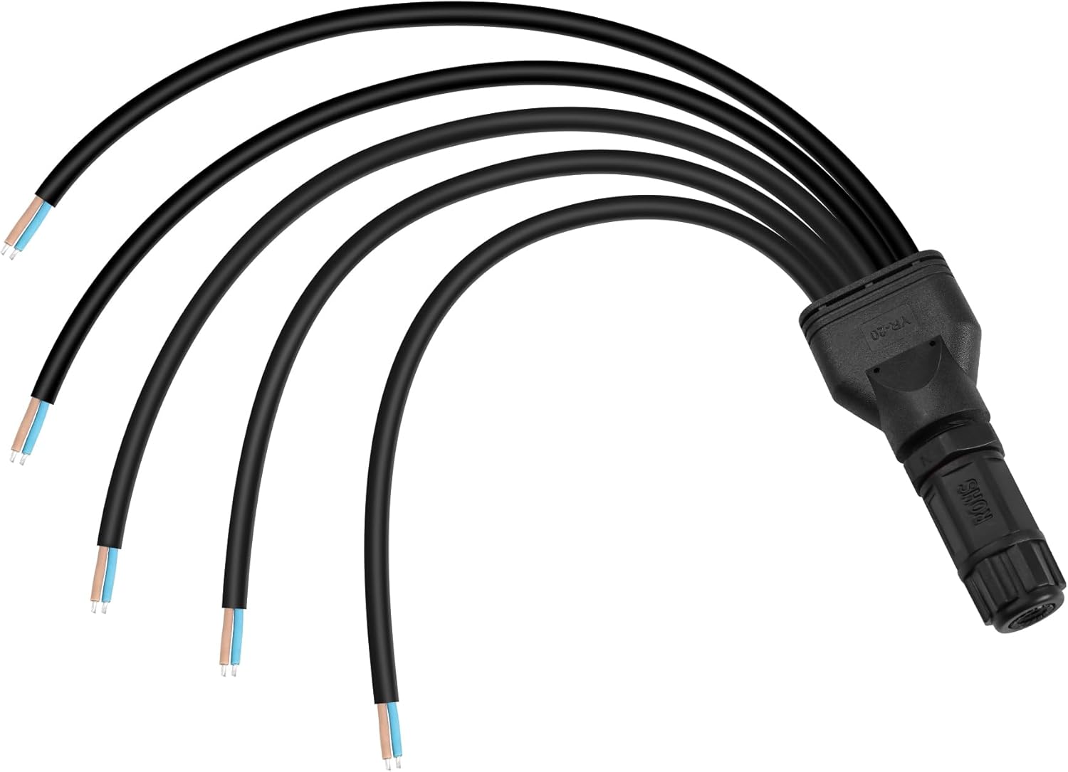 PNGKNYOCN M19 Waterproof Connector Y Splitter 5 Way Pigtail Cable IP67 ...