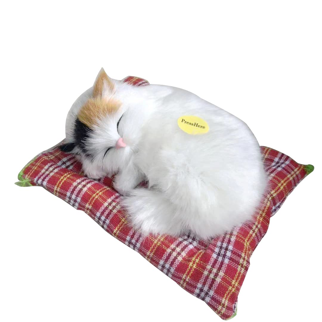 Amazon.com: Simulation Lovely Cat Make Sounds Doll Cute Sleeping Plush ...