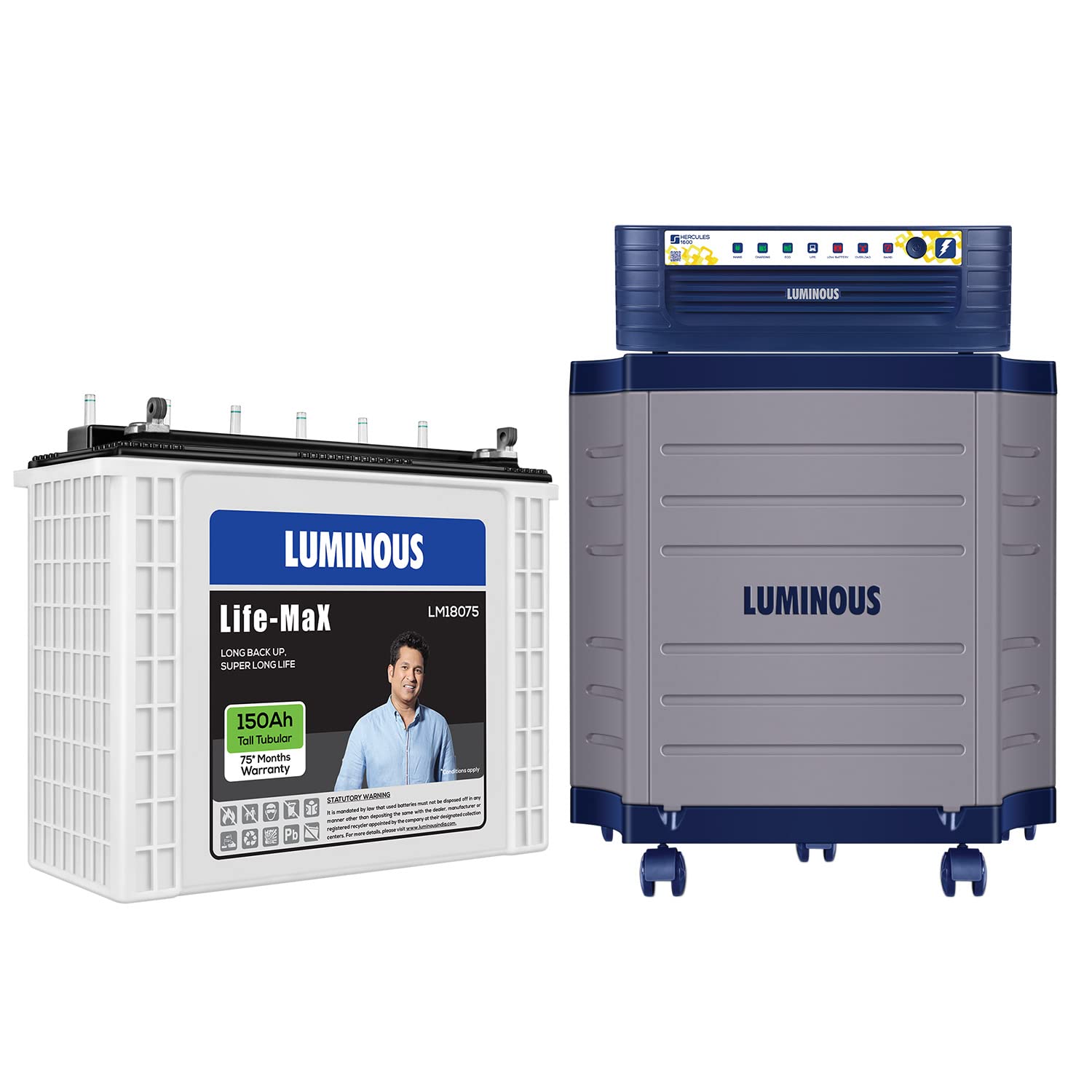 Luminous Hercules 1600 Square Wave Inverter for Home with LM18075 ...