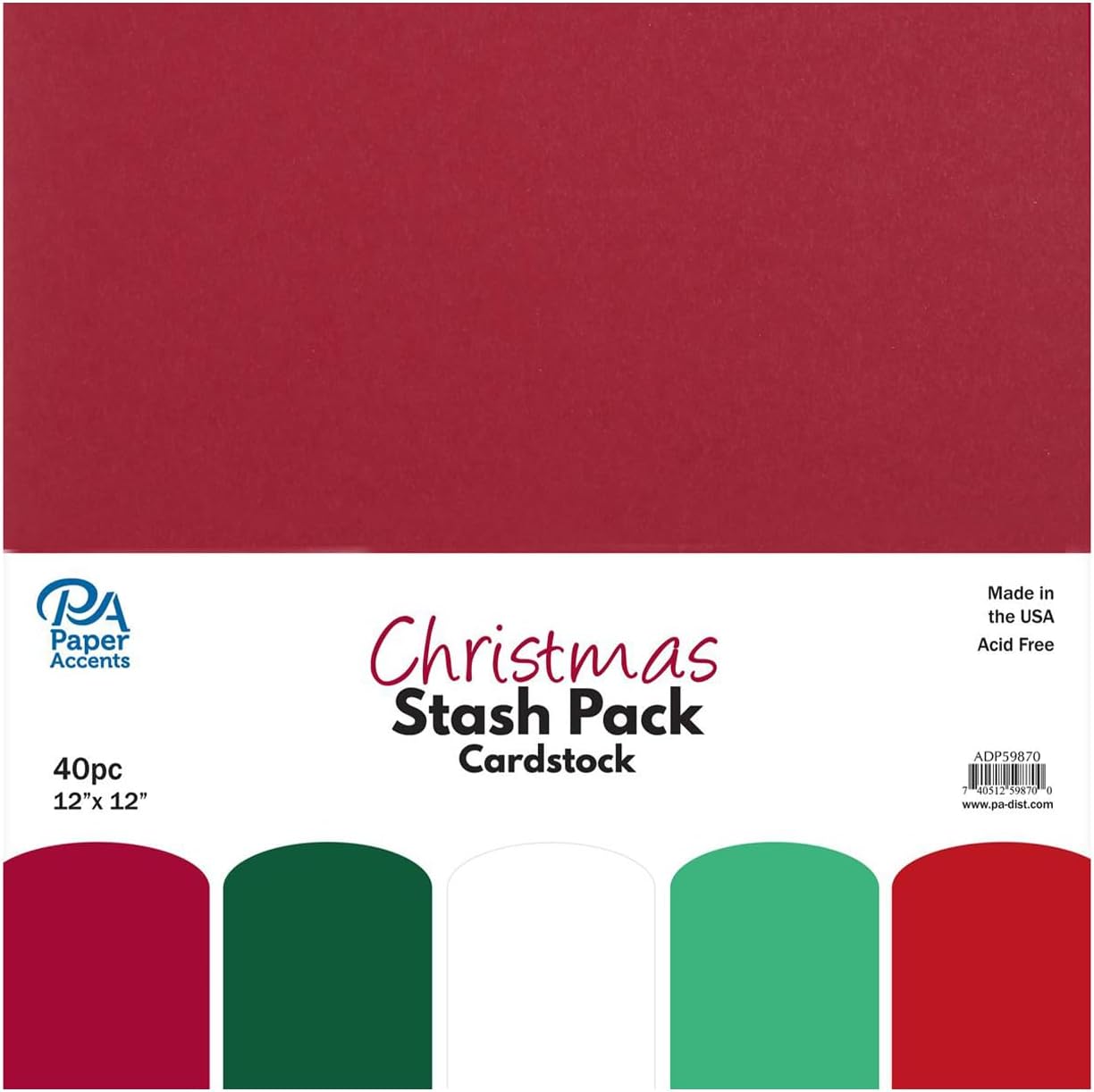 Amazon.com: PA Paper Accents Stash Pack Cardstock Pack 12" x 12 ...