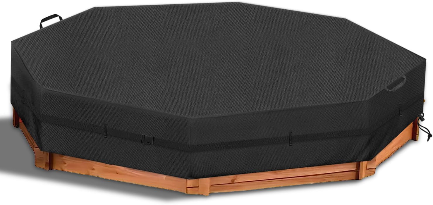 Amazon.com : SIRUITON Outdoor Octagon Sand Box Cover Heavy Duty ...