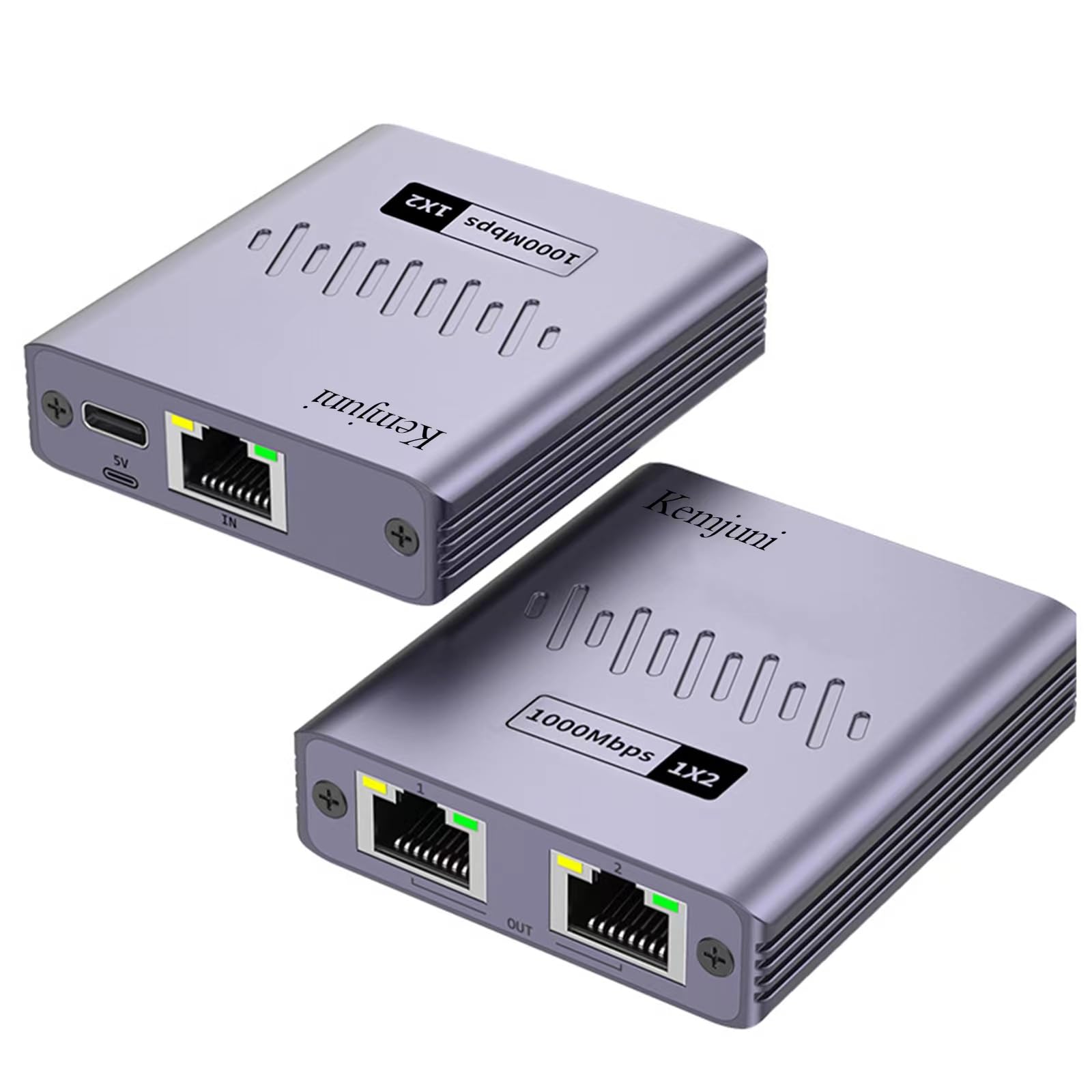 Amazon.com: Ethernet Splitter 1 to 2 High Speed 1000Mbps, Gigabit ...