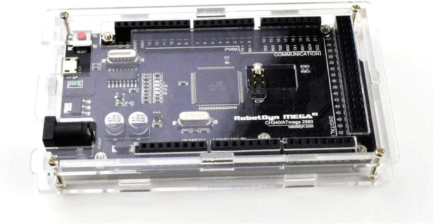 CANADUINO® MEGA 2560 R3 Acrylic Enclosure DIY Kit for Compatible MEGA ...