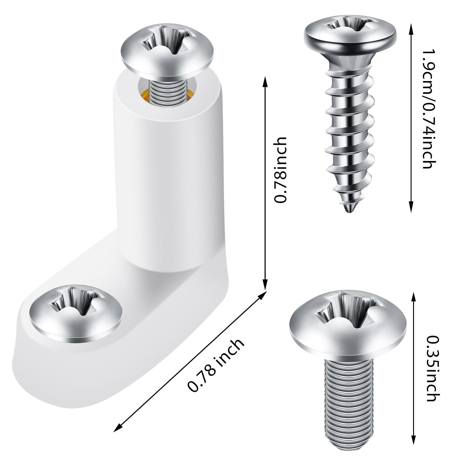 Snapklik.com : Mudder 80 PCB Board Mounting Feet L Shape Insulated PCB Spacer Plastic L Type PCB ...