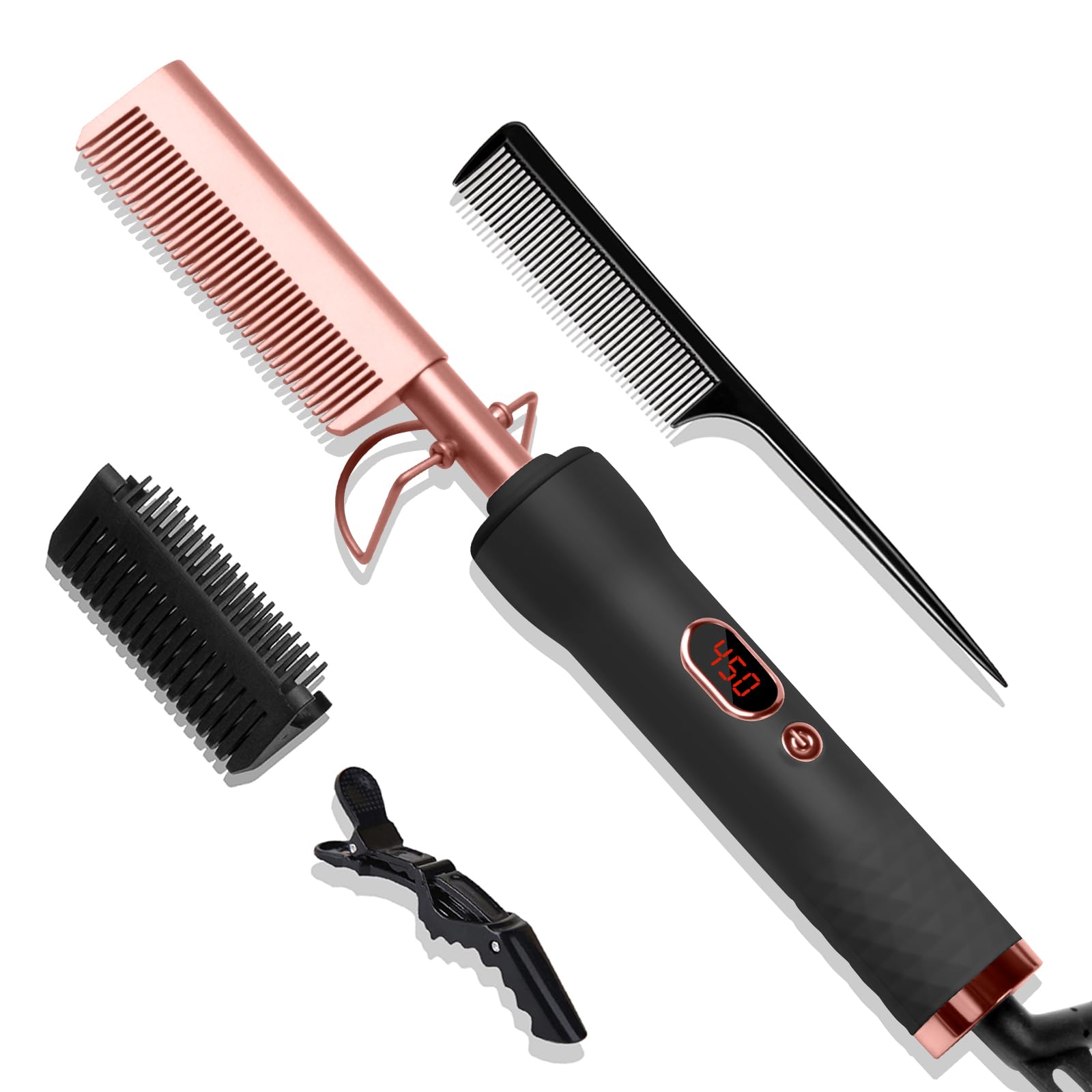 Amazon.com : Hot Comb for Wigs Human Hair with 12 Temp Settings,110 ...