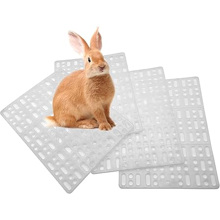 Amazon.com : Haull 16 Pieces Plastic Rabbit Floor Mat, Rabbit Feet Pad ...