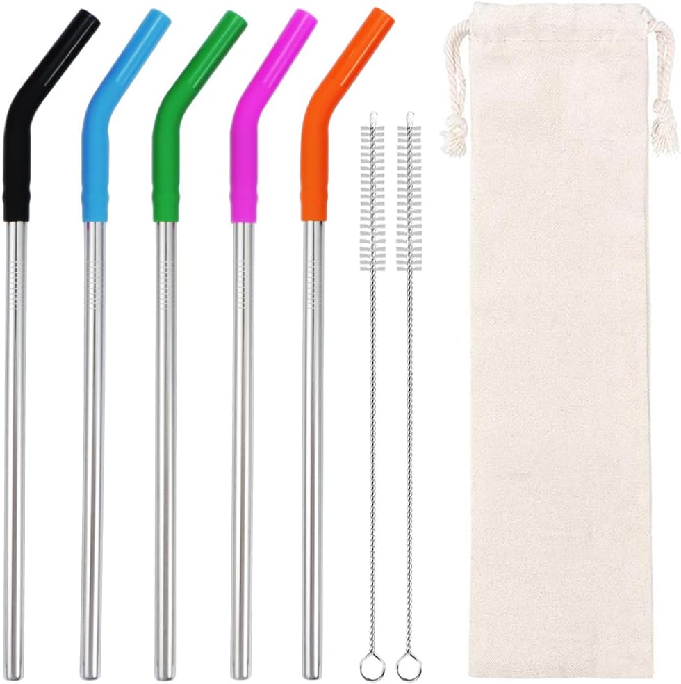 Amazon.com: Big Drinking Straws Reusable 12" Extra Long 8mm Extra Wide ...