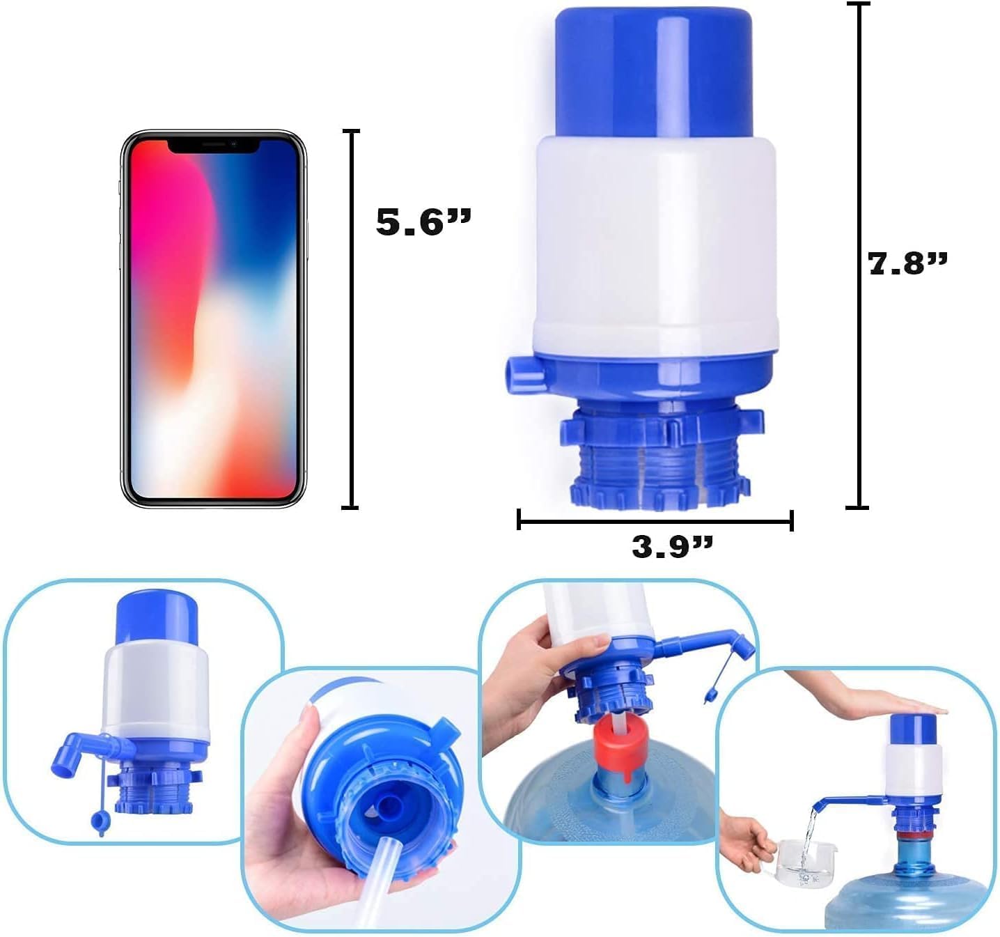 Snapklik.com : Qulable Portable Water Bottles Pump, Manual Hand ...