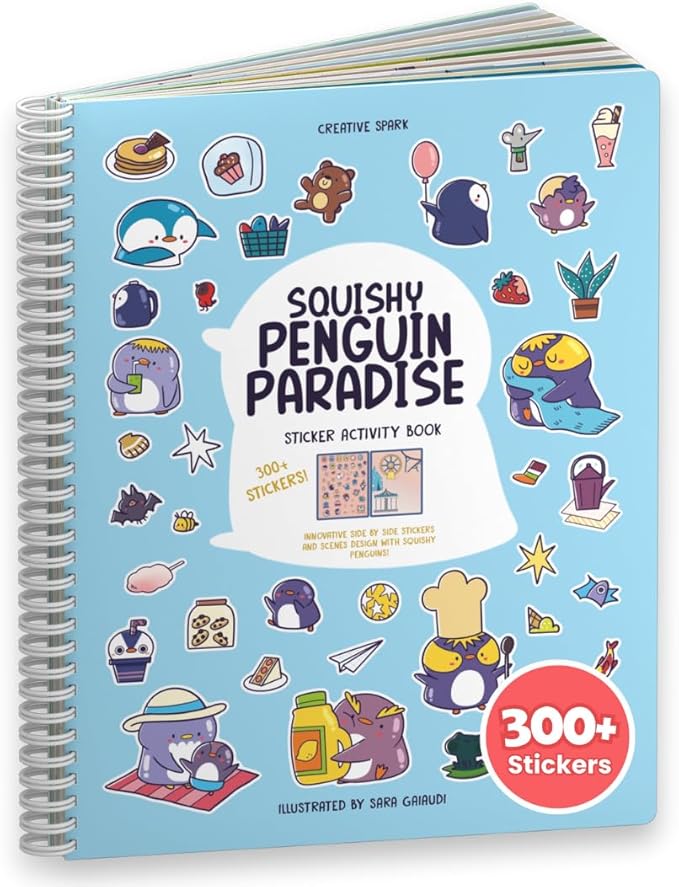 Amazon.com: Cupkin Penguin Sticker Book Activity for Kids, Toddler ...