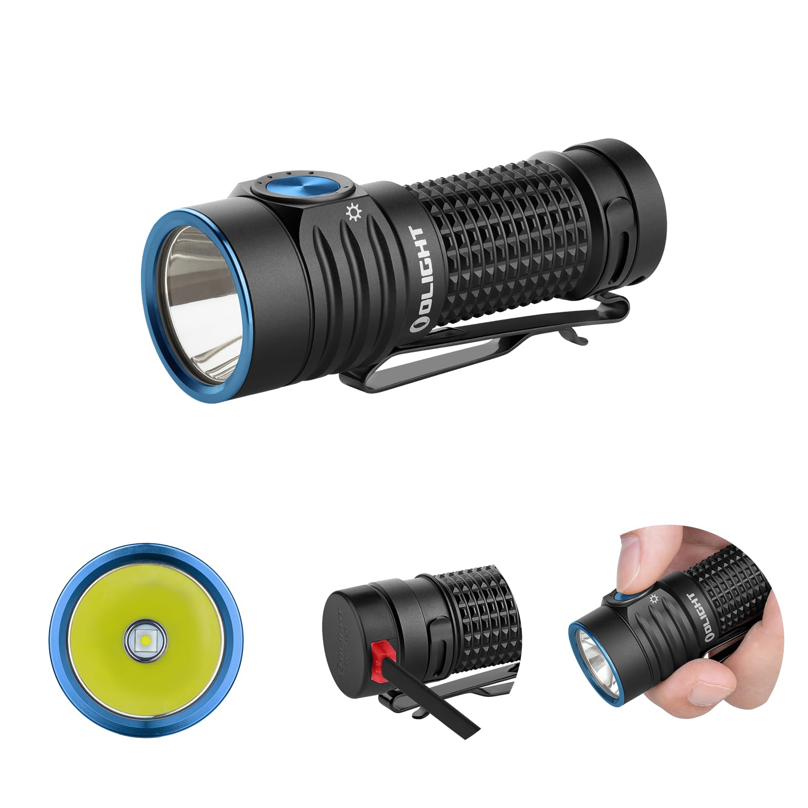 OLIGHT Baton Turbo Rechargeable Long Range LED Flashlight 510-meter ...