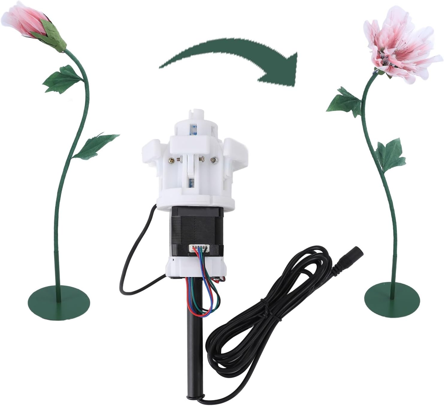 Amazon.com: Zunate Artificial Flower Automatic Open Closing Motor ...