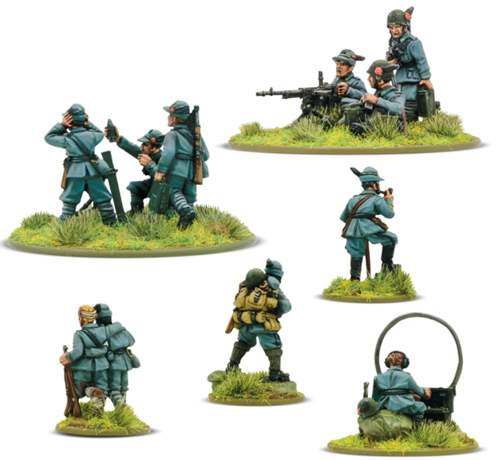 Warlord Games Italian Alpini Support Group 28mm Scale Metal Miniatures ...