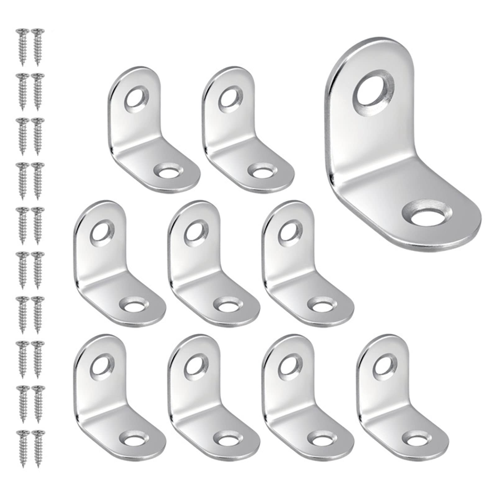 YankMooM 20 Pcs Corner Braces,25x25mm Small Stainless Steel Corner ...